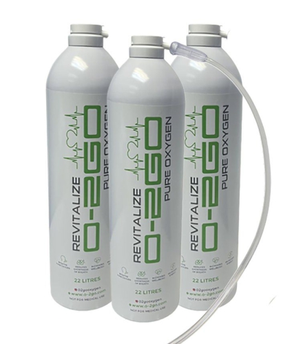 O2GO 3 X 18L Oxygen Can with Mask and Tube